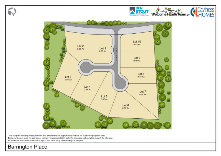 Barrington Place Plat Rendering - Caviness Land